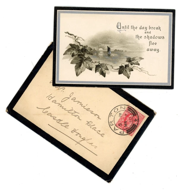ANTIQUE 1910 MEMORIAL Card for John Morrison Aged 74 In Loving Memory ...