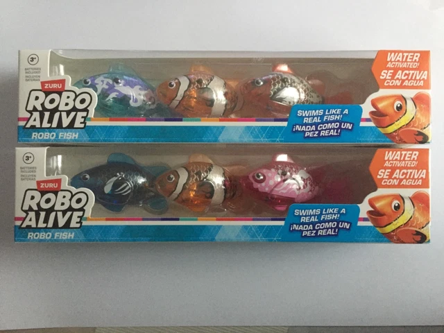 ZURU ROBO ALIVE Water Activated Robotic Fish. Swims Like A Real Fish. 2 ...