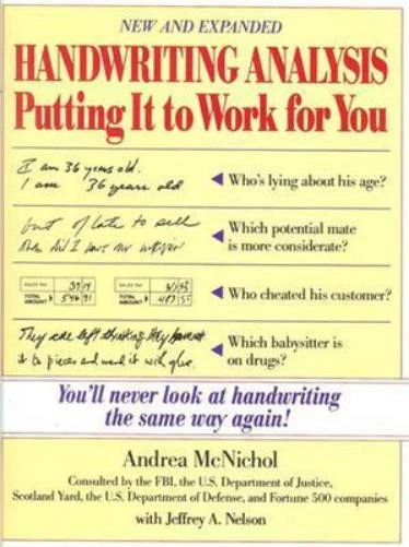ANDREA MCNICHOL JEFFREY Nelson Handwriting Analysis (Poche) EUR 54,02 - PicClick FR