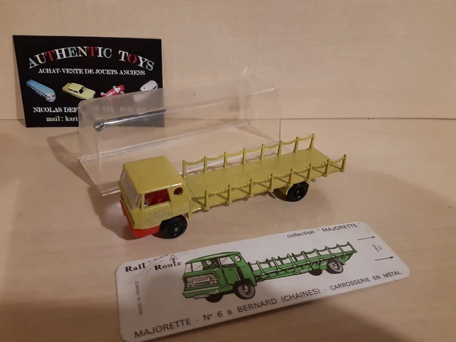 MAJORETTE RAIL ROUTE Bernard Chaines Jaune N°6B + Boite EUR 12,50 ...