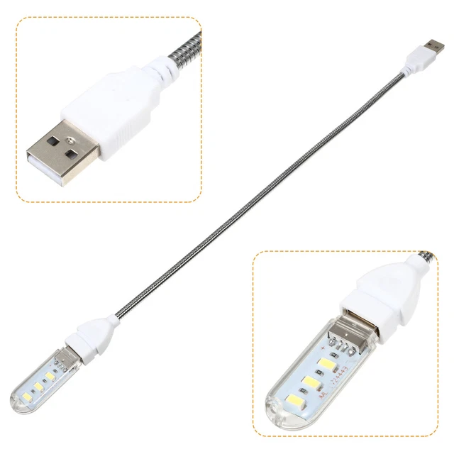 USB POWERED FLEXIBLE Computer Lamp Disk Night Light Lamps Led Student £ ...