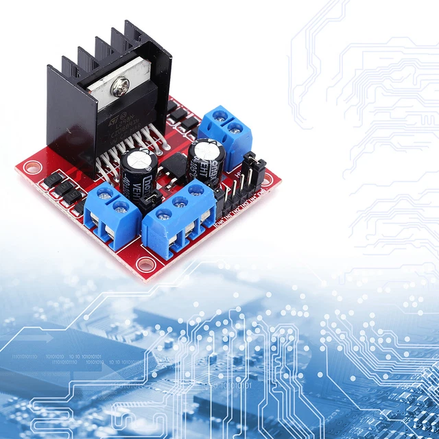 L298N DC MOTOR Driver Module Dual H-Bridge 5V for Smart Car (In Line ...
