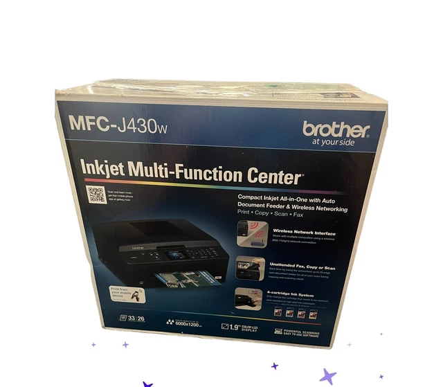 BROTHER MFC-J430W ALL-IN-ONE Inkjet Printer Wifi Scanner Fax - WORKS ...