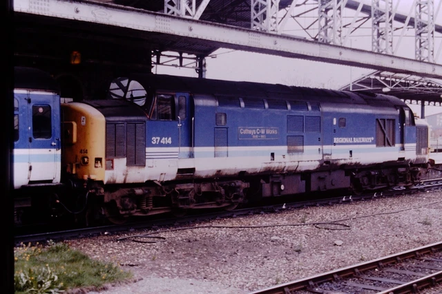 1997 BRITISH RAIL BR Diesel Loco Regional Railways 37414 Railway Slide ...