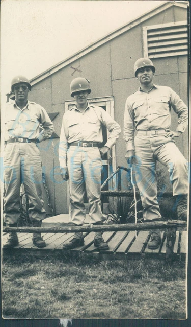 WW2 US ARMY Officers Photo Hayines Green Wicibecker F Coy camp Maxey ...