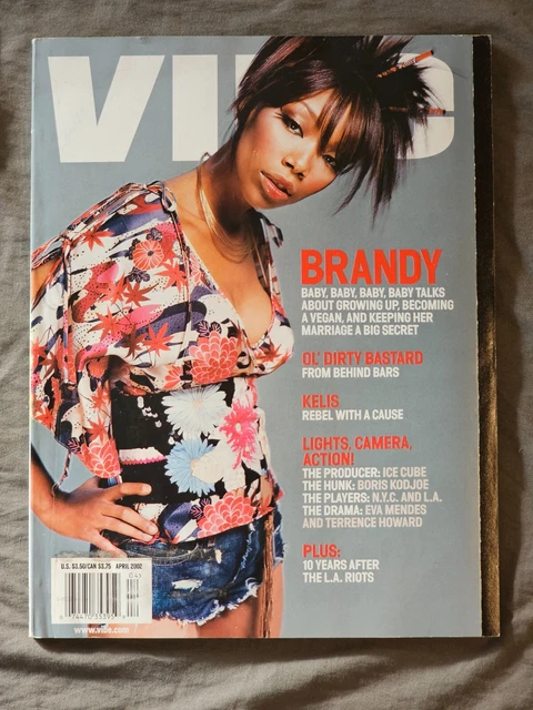 VIBE MAGAZINE APRIL 2002. BRANDY Cover. Wu-Tang ODB Behind Bars, Kelis ...