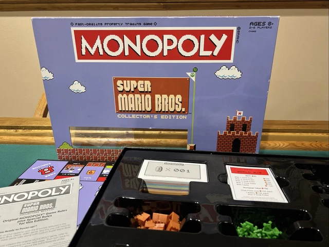 NINTENDO SUPER MARIO Bros Monopoly Board Game Collectors Edition 100% ...
