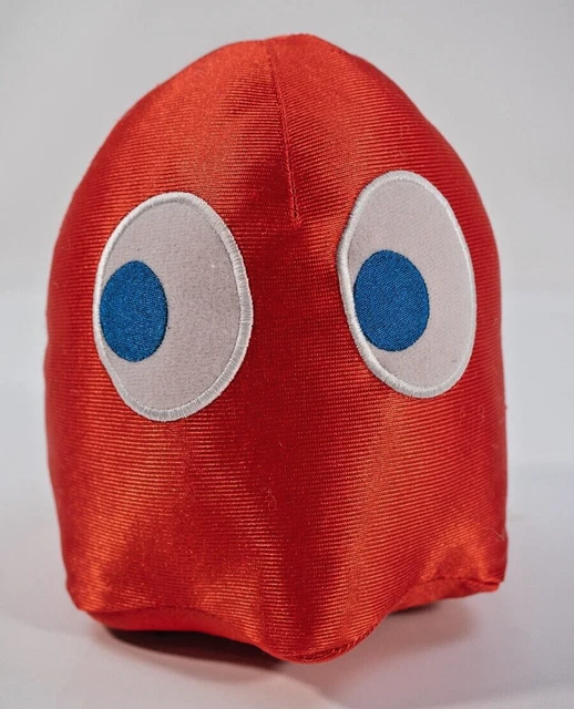 BANDAI NAMCO PAC-MAN Blinky Red Ghost Shiny 7 Inch Beanie Plush Toy ...