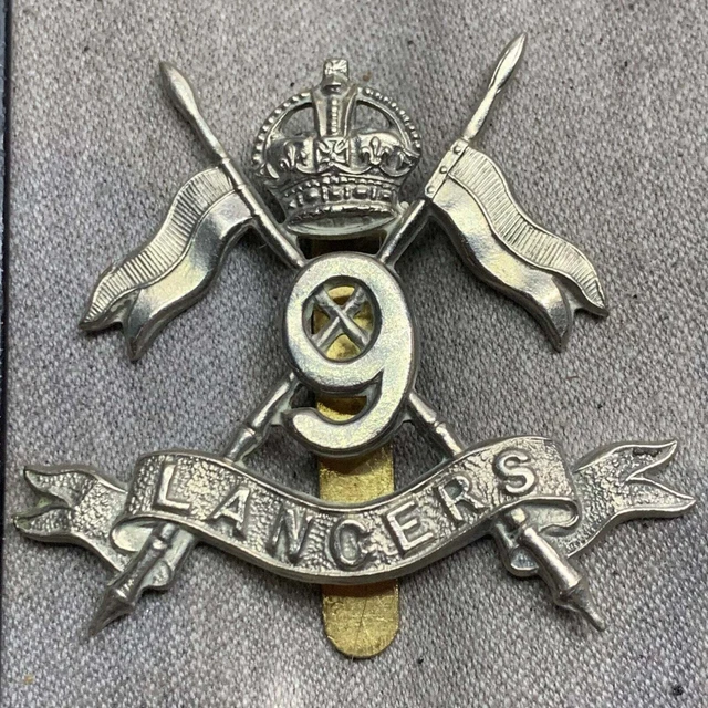 ORIGINALE WW2 ESERCITO Britannico 9th Queen's Reale Lancers Tappo EUR ...