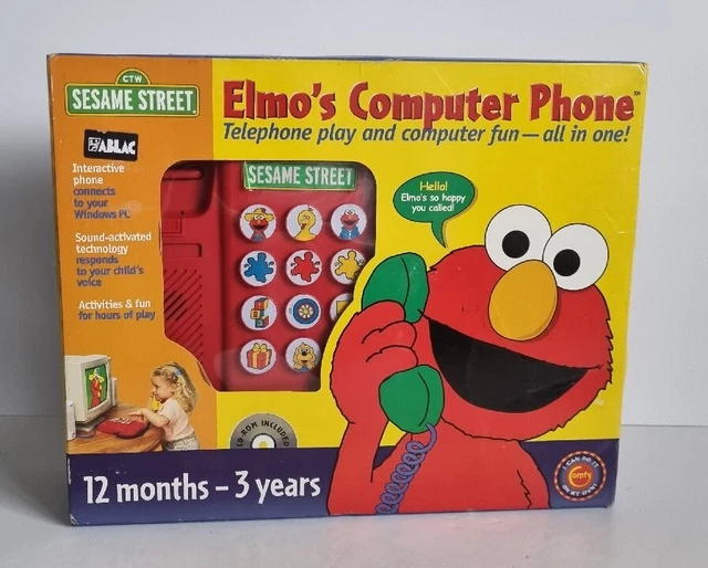 VINTAGE SESAME STREET Elmo's Computer Phone CTW Interactive Children's ...