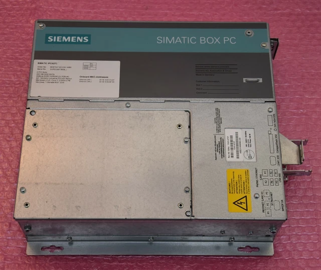 SIEMENS SIMATIC BOX PC IPC627C 6ES7647-6CH30-0AB0 / 6ES7 647-6CH30-0AB0 ...