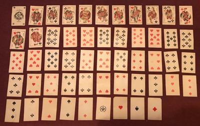 CARTES A JOUER ancien rare jeu mini miniature antique playing cards n°1 ...