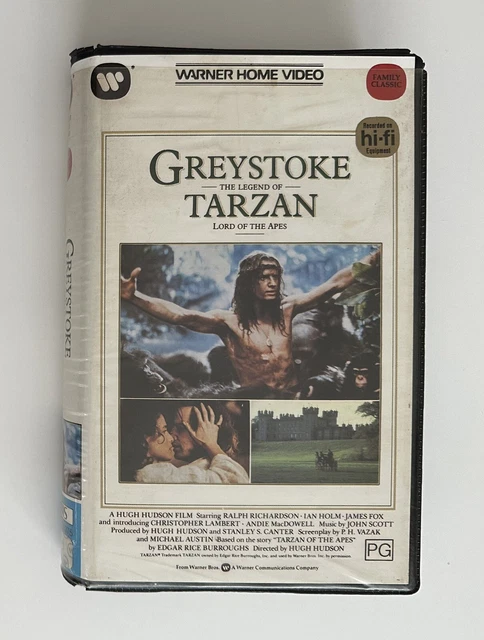 GREYSTOKE - LEGEND of Tarzan [VHS] Warner Bros Big Box Ex-Rental Video ...