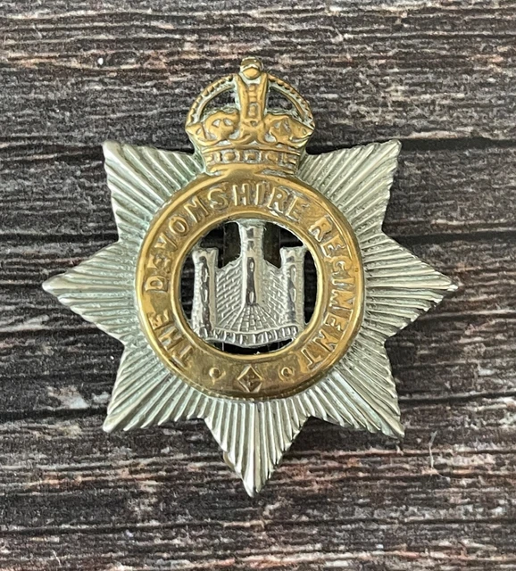 BRITISH ARMY ORIGINAL Devonshire (Devon) Regiment Cap Badge £18.00 ...