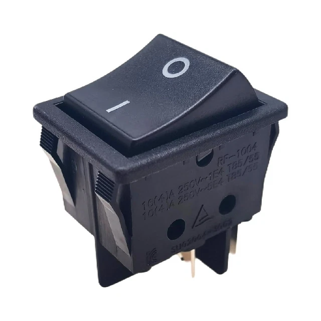 BLACK 4PIN ROCKER Switch 16A 125V 1/3HP 250V 1/4HP Double Pole for RF-1004 $14.54 - PicClick AU