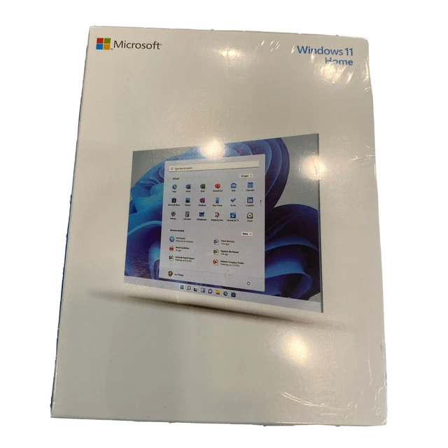 MICROSOFT WINDOWS 11 Home Retail Box 32/64 Bit USB Flash Drive (HAV ...