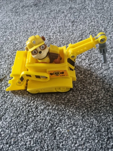PAW PATROL RUBBLE Drill Digger Vehicle & Figure VGC £3.00 - PicClick UK