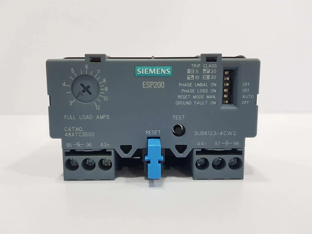 SIEMENS 3UB8123-4CW2 ESTADO Sólido Relé de Sobrecarga ESP200 48ATC3S00 ...