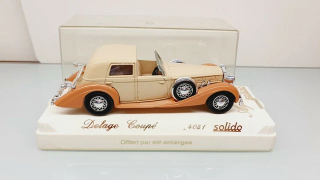 SOLIDO AGE D'OR 1/43 - Delage Coupe 4051 - Offert Par Elf Antargaz EUR ...
