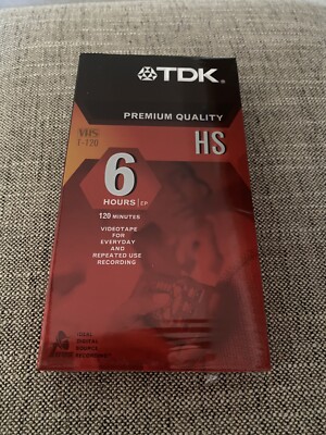 TDK PREMIUM QUALITY HS 6 Hours T-120 Blank VHS Tape New & Sealed £7.06 - PicClick UK