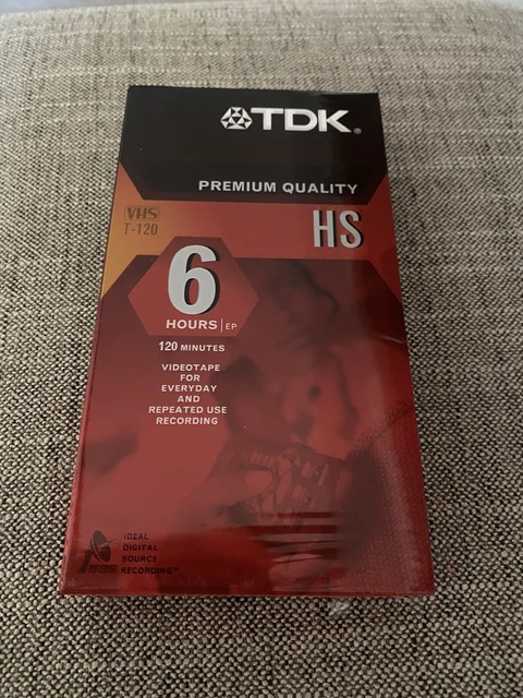 TDK PREMIUM QUALITY HS 6 Hours T-120 Blank VHS Tape New & Sealed £7.55 - PicClick UK