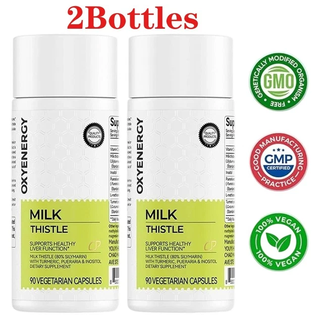 2PACK OXYENERGY MILK Thistle Detox & Colon Cleanse, Repair, Antioxidant ...
