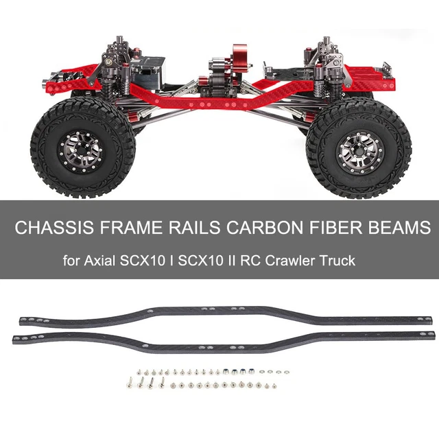 CARBON FIBER CHASSIS Frame Rails For RC 1/10 Axial SCX10 & SCX10 II RC ...
