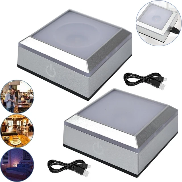 FOR 3D CRYSTAL Glass Art LED Light Base Colorful Lighting Display Stand ...