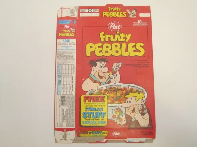 2002 MT CEREAL Box POST Fruity Pebbles BEDROCK RIDDLES [Y155B3g] £8.29 ...
