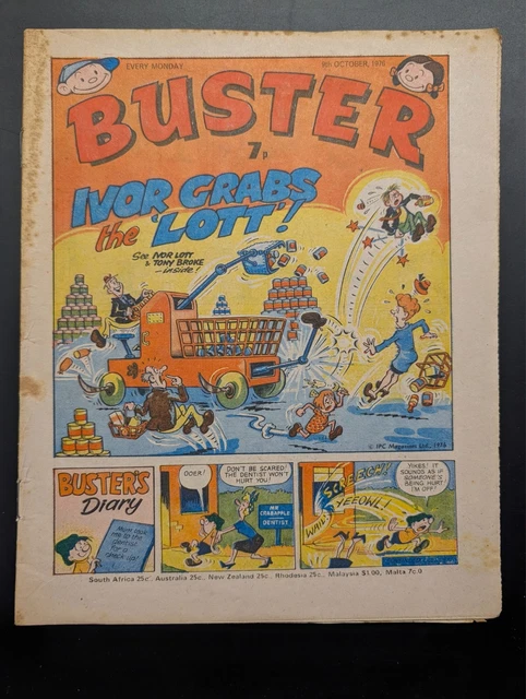 BUSTER COMIC, 9TH October 1976, IPC/Fleetway £4.49 - PicClick UK