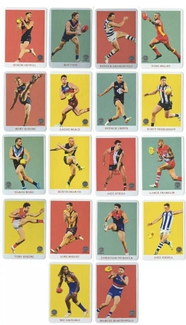 2023 TEAMCOACH AFL SCANLENS Retro COMPLETE CARD SETS OF 18 $49.99 ...