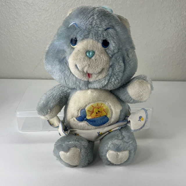 VINTAGE CARE BEARS Baby Tugs Blue Wears Diaper Plush Stuffed Animal ...