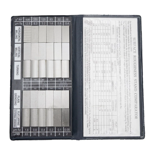 SURFACE ROUGHNESS COMPARISON Sample Block Ra0.05-12.5mm Roughness Test ...