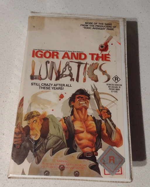IGOR AND THE Lunatics VHS pal Big box ex Premiere video Troma EUR 48,97 ...