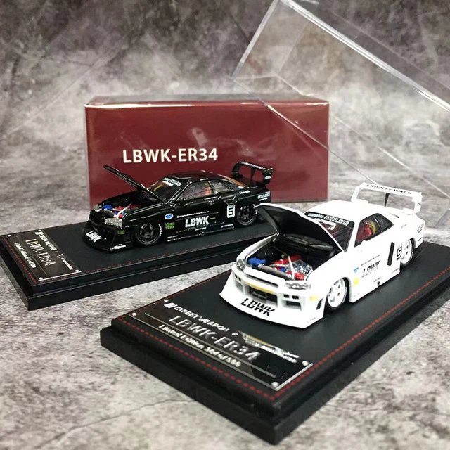 SW 1:64 MODEL Car Nissan Skyline GT-R R34 Silhouette Open Hood Alloy ...