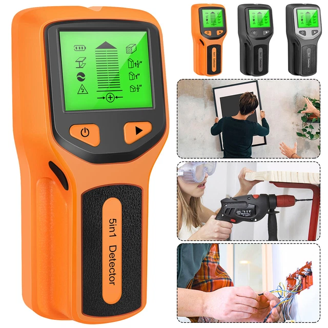 LCD DIGITAL STUD Finder Wall Scanner 5 in 1 Electronic Metal Wire ...