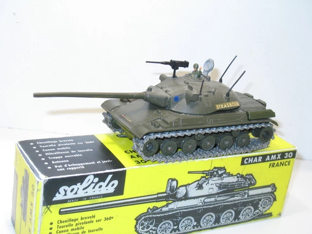 SOLIDO, CHAR AMX 30 T strasbourg militaire modéle 1972' avec chef de ...