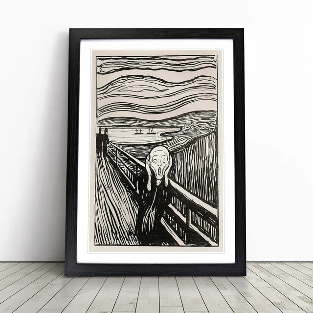 THE SCREAM SKETCH By Edvard Munch Framed Wall Art Print Poster Picture Painting £19.95 - PicClick UK