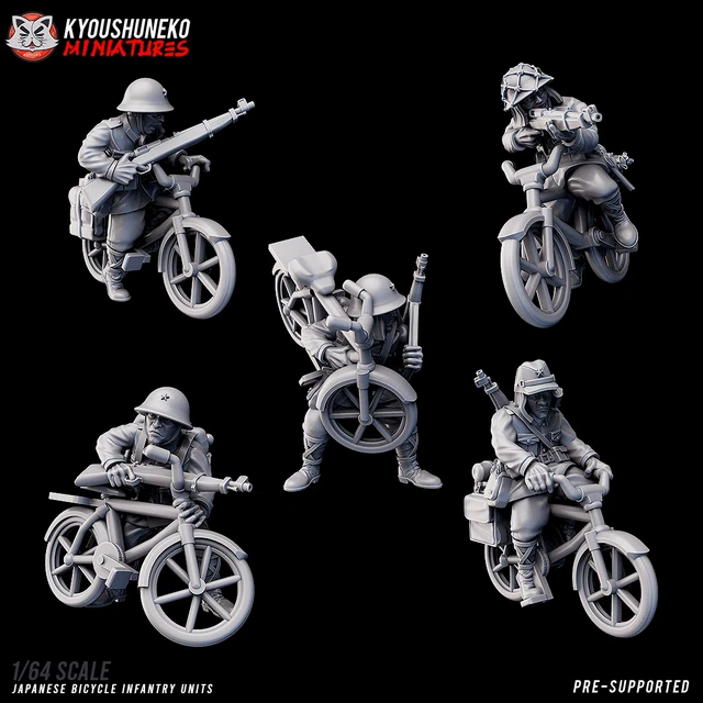 WW2 JAPANESE BICYCLE Infantry Unit, Kyoushuneko Miniatures, Wargaming ...