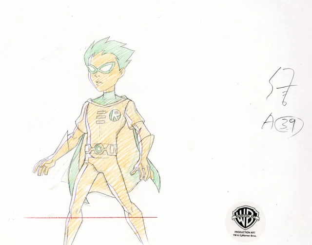 TEEN TITANS ANIMATED Series- Original Production Drawing-Robin £277.41 ...