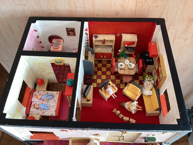 ANCIENNE MAISON DE poupée artisanale meublée EUR 156,00 - PicClick FR