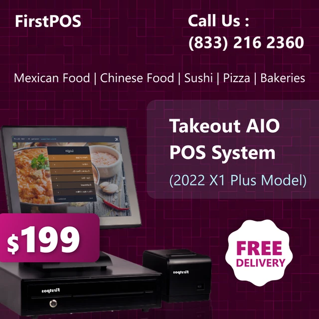 15'' TOUCHSCREEN POS Cash Register Till System Takeout Restaurant $199. ...