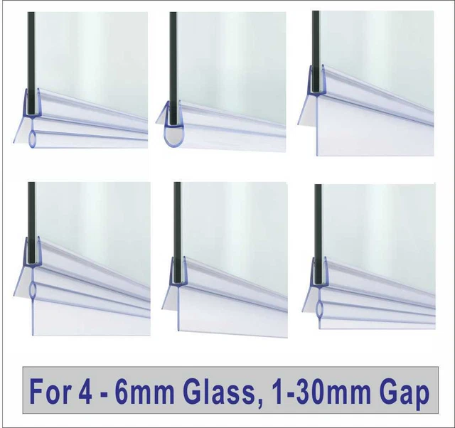 Rubber Plastic Bath Shower Screen Door Seal Strip For Thickness 4 6mm