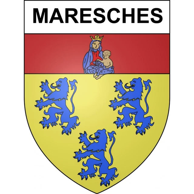 MARESCHES 59 VILLE sticker blason écusson autocollant adhésif EUR 3,99 - PicClick FR