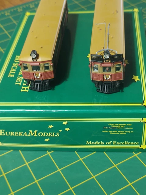 EUREKA MODELS HO NSWGR CPH/CTH Rail Motor Set Tuscan/Russ DCC as NEW ...