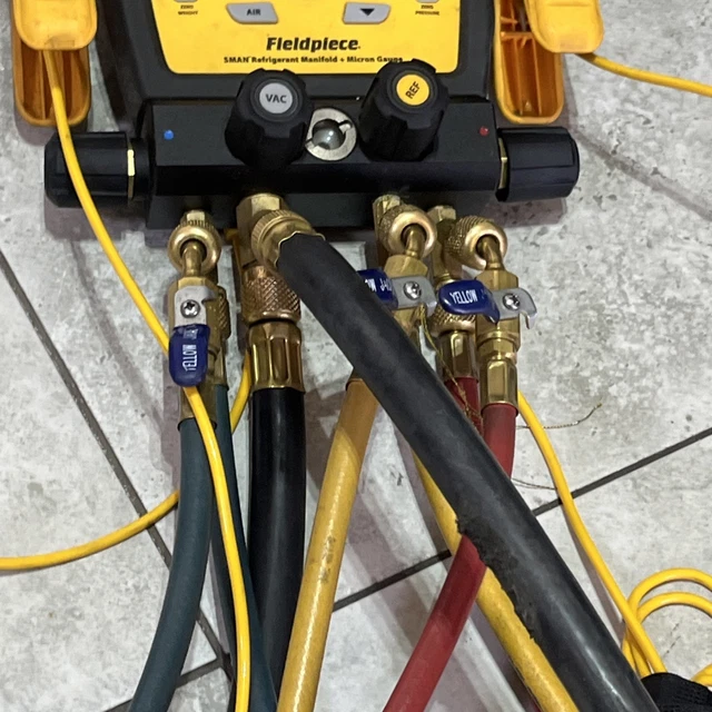 FIELDPIECE SM480V WIRELESS 4-Port Digital Sman Refrigerant Manifold ...