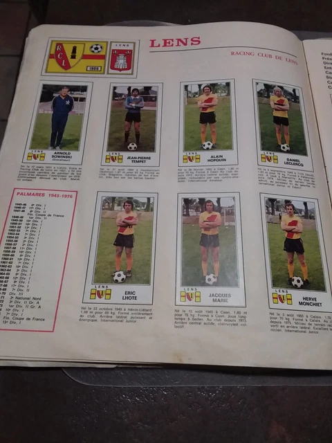 LOT 17 VIGNETTES Album Panini Football 1977 Foot 77 Lens Équipe Ecusson ...