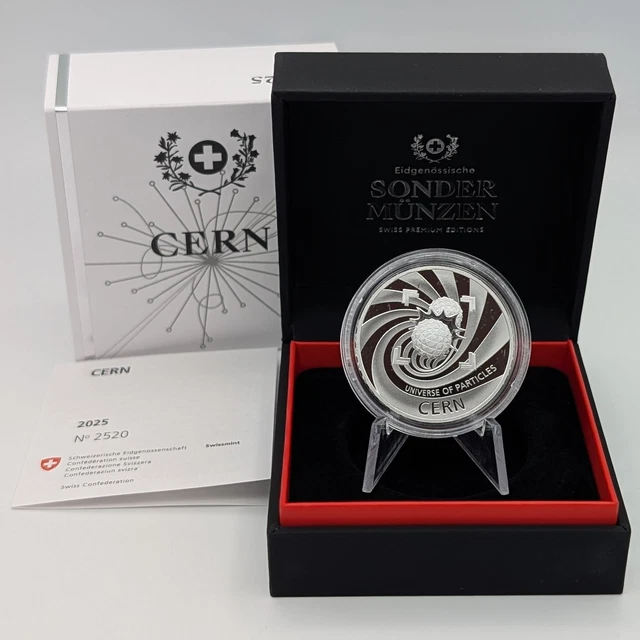 SCHWEIZ 20 FRANKEN 2025 CERN Silber PP Polierte Platte Proof Farbe Franc EUR 101,50 - PicClick DE