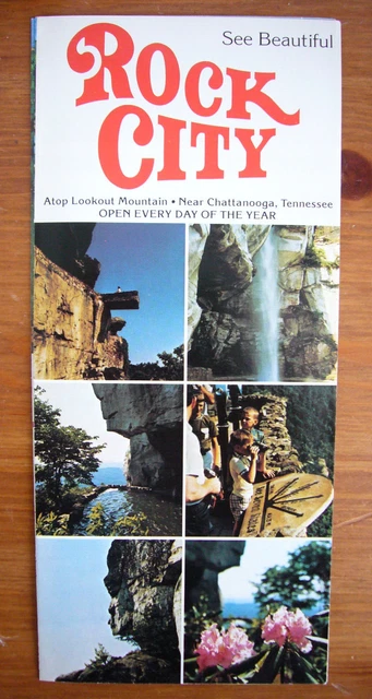 ROCK CITY - Chattanooga Tennessee Tourist Leaflet/Brochure Mid 1970's £ ...