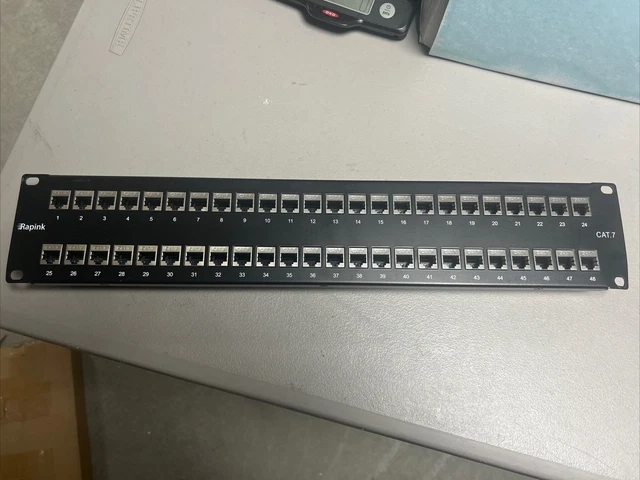 RAPINK PATCH PANEL 48 Port Cat7 with Inline Keystone 10G Support ...